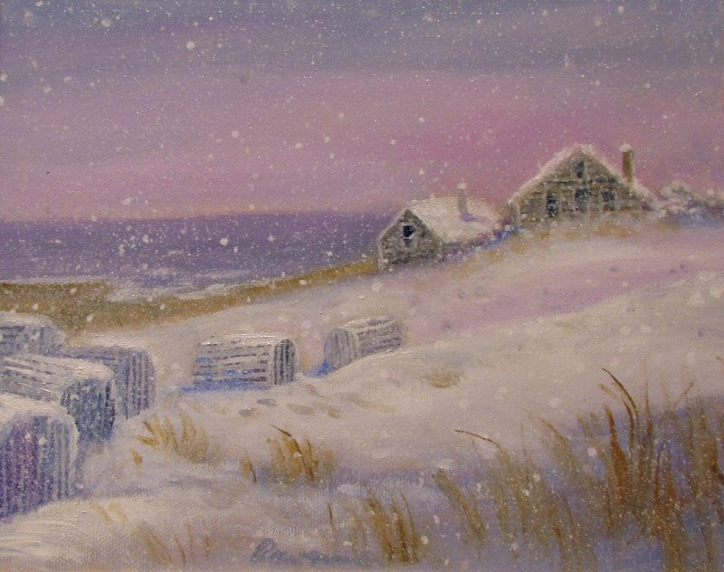 "Awaiting Spring on Cape Cod" by Rowenna Anderson - Oil Painting