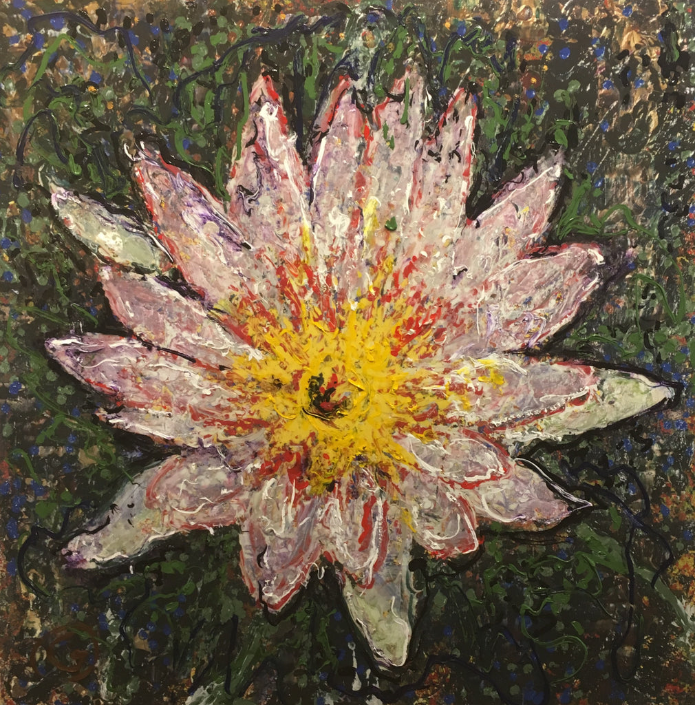 "Lucy in the Sky" by Giovanni DeCunto - Mixed Media Abstract Expressio