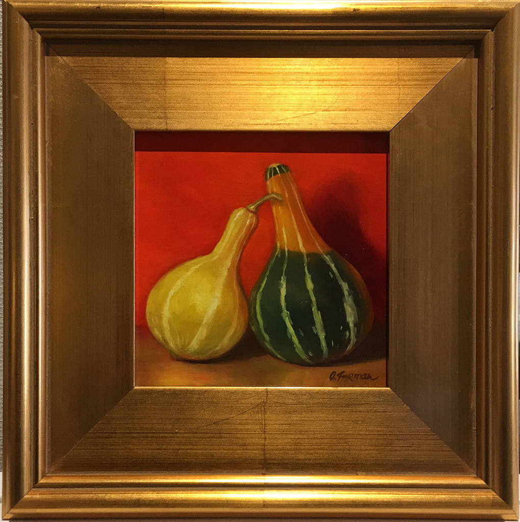 "Pumpkin Duo" by Irina Furman - Realist Still Life Painting